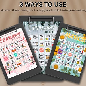 12 Month Bingo Challenge BUNDLE A Printable Bingo Reading Challenge ...