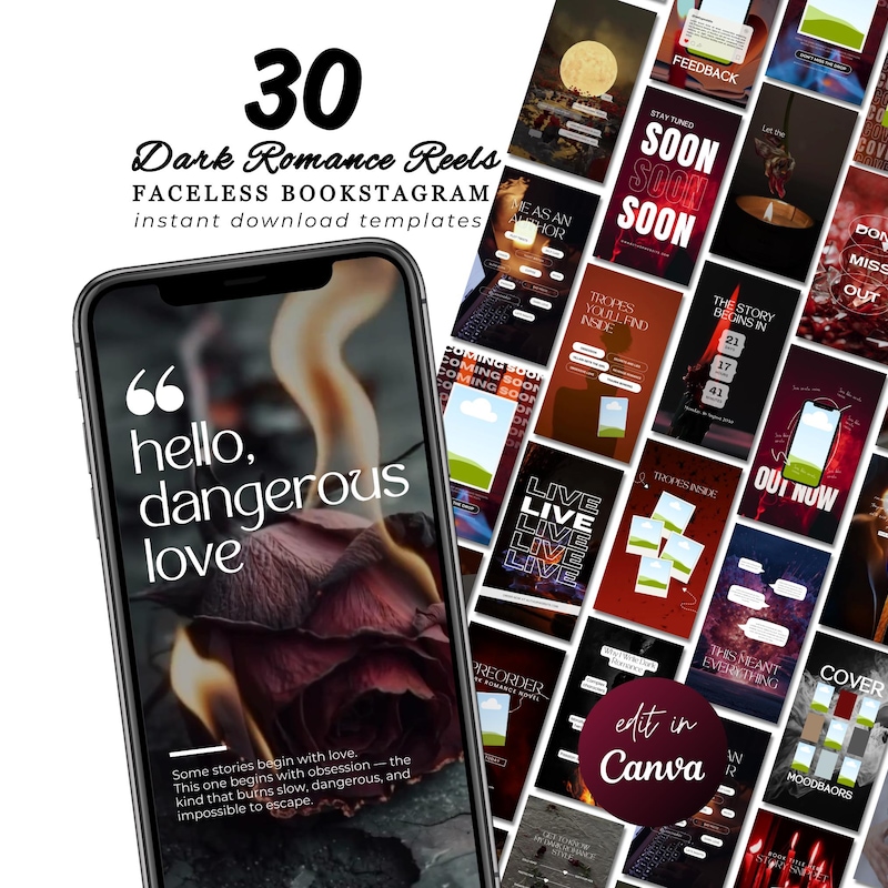 Romance Book Reels - Etsy