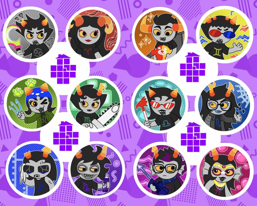 Homestuck Beta Troll Buttons - Etsy