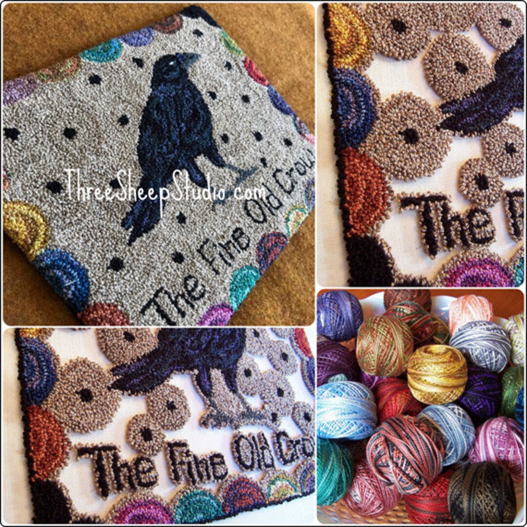 The Fine Old Crow - Punch Needle Pattern - #PN506 - Needlepunch ...