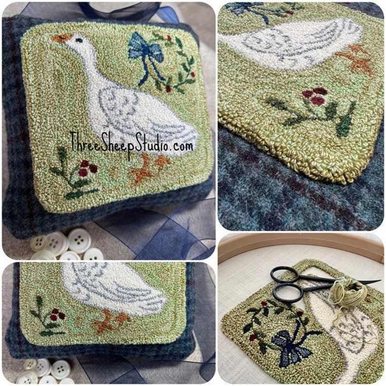 Christmas Goose - Punch Needle Pattern - #PN629 - Needlepunch ...