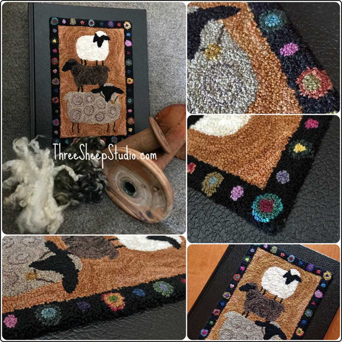 Farm Show Sheep Punch Needle Pattern PN509 Needlepunch - Etsy