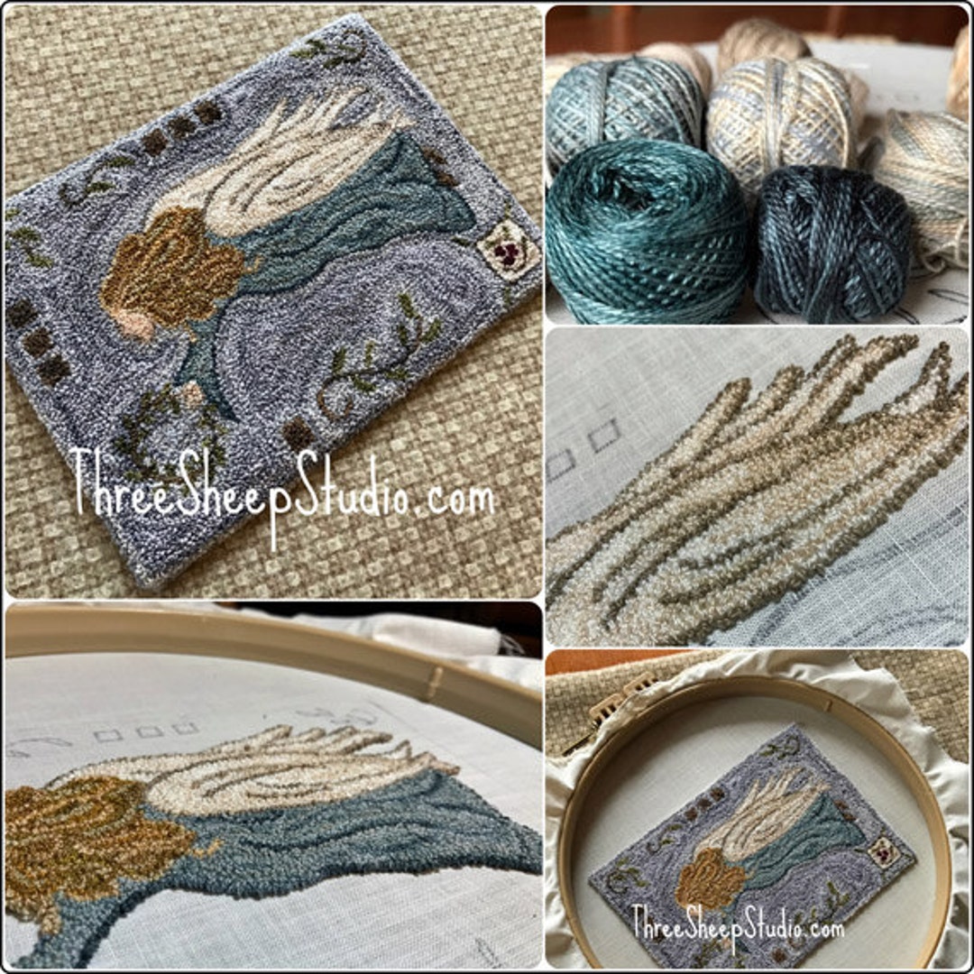 Angel of Peace - Punch Needle Pattern - #PN542 - Needlepunch Embroidery ...