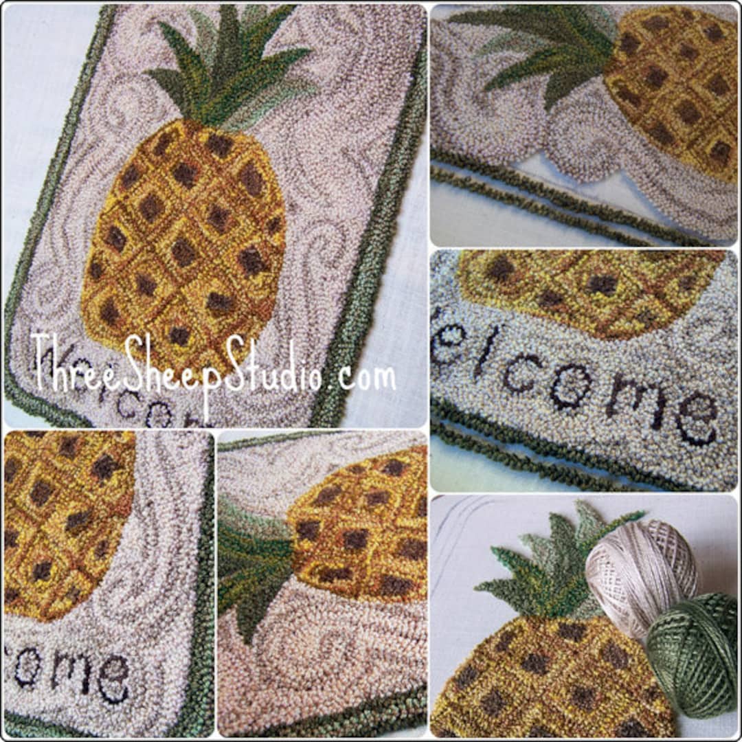 Colonial Pineapple - Punch Needle Pattern - #PN513 - Needlepunch ...