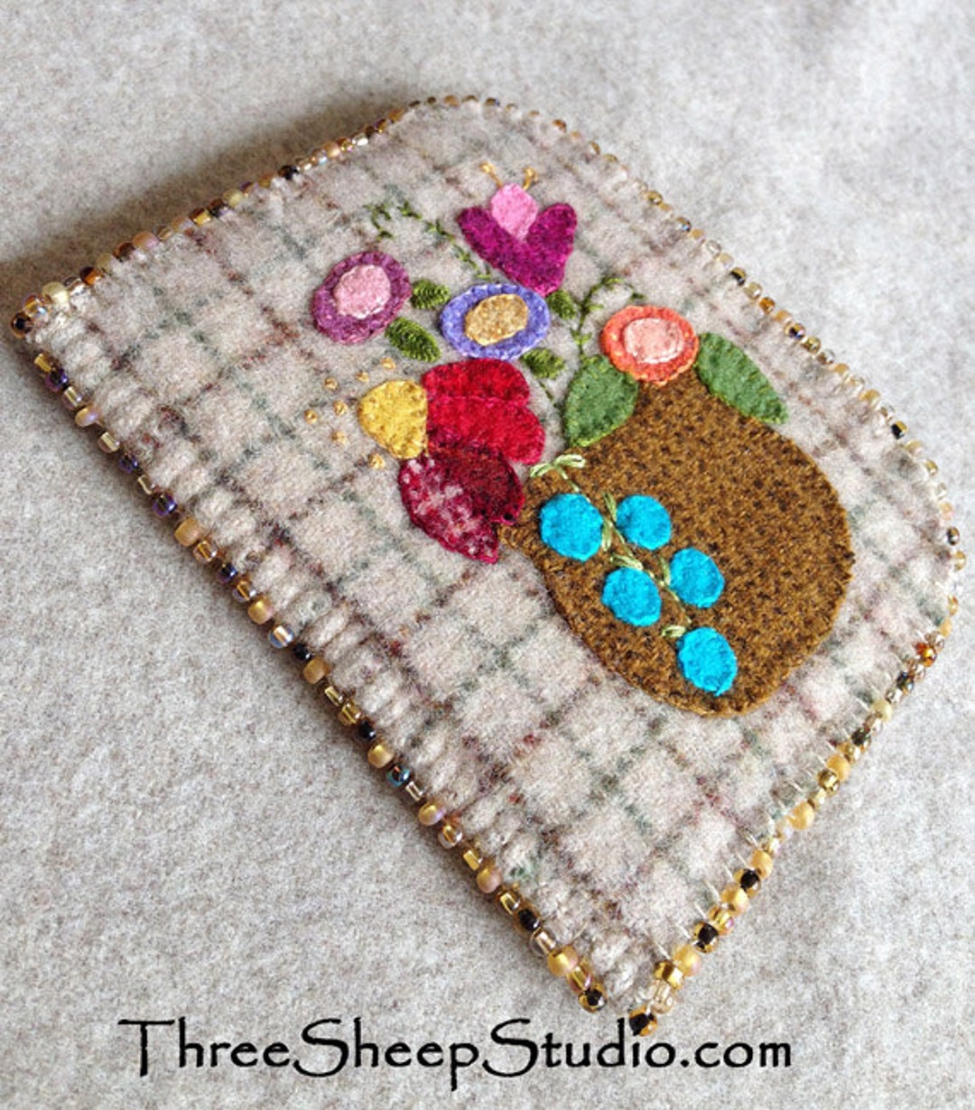 Blooming Needlekeeper Pattern - Wool Applique - #NK61 - Etsy