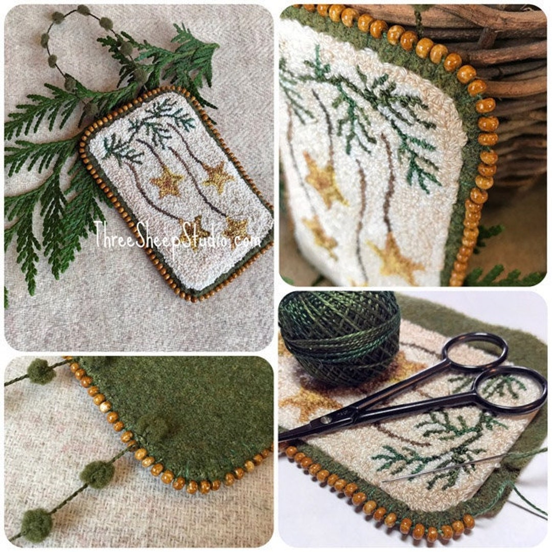 Falling Stars - Punch Needle Pattern - #PN609 - Needlepunch Embroidery ...