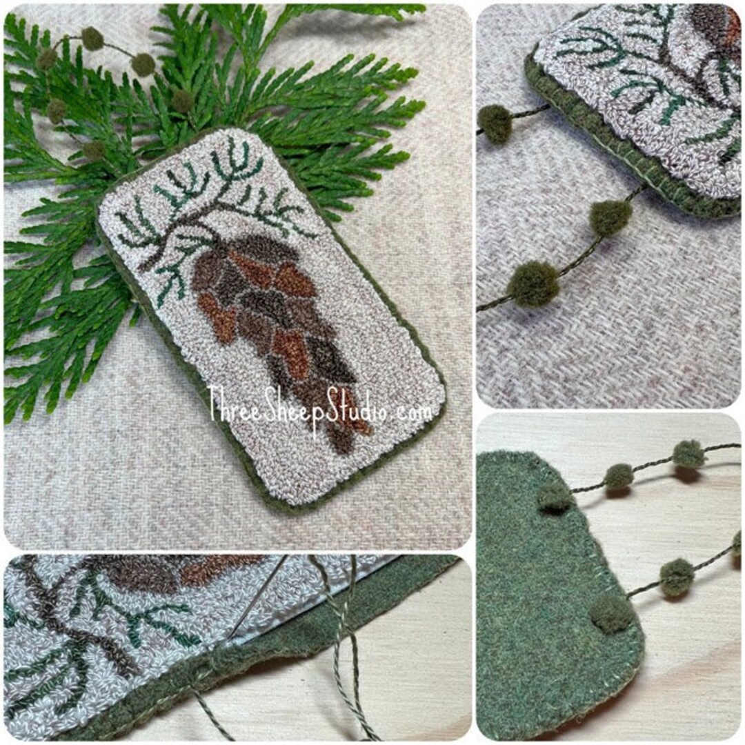 Pine Cone - Punch Needle Pattern - #PN638 - Needlepunch Embroidery ...