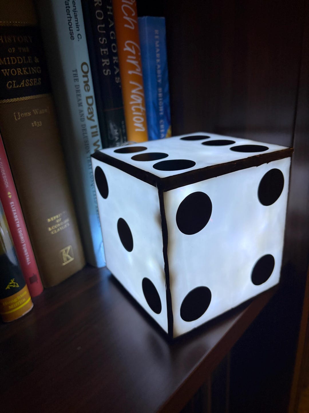 3D Stained Glass Dice Lamp – Battery Operated Fairy Lights - Etsy