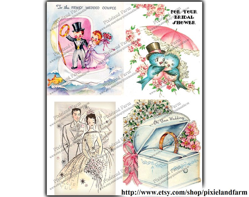 Vintage Bridal Wedding Clip Art Printable Digital Download - Etsy