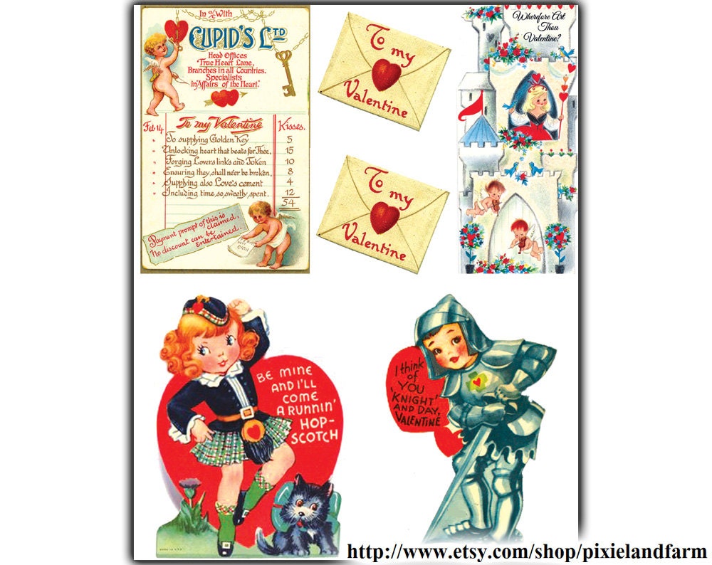 Medieval Valentine Vintage Printable Digital Download - Etsy