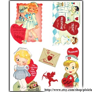 Valentine Nurse Printable Digital Download - Etsy