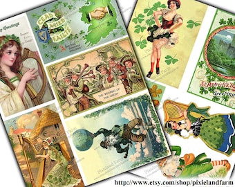 St Patricks Day Digital Papers, Celtic Printable Papers, Irish ...