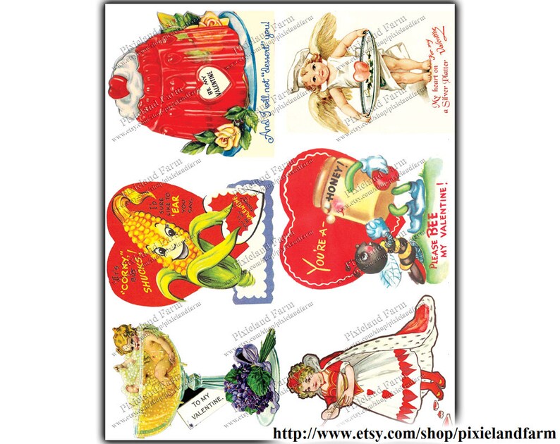 Food & Cooking Valentine Vintage Printable Digital Download - Etsy