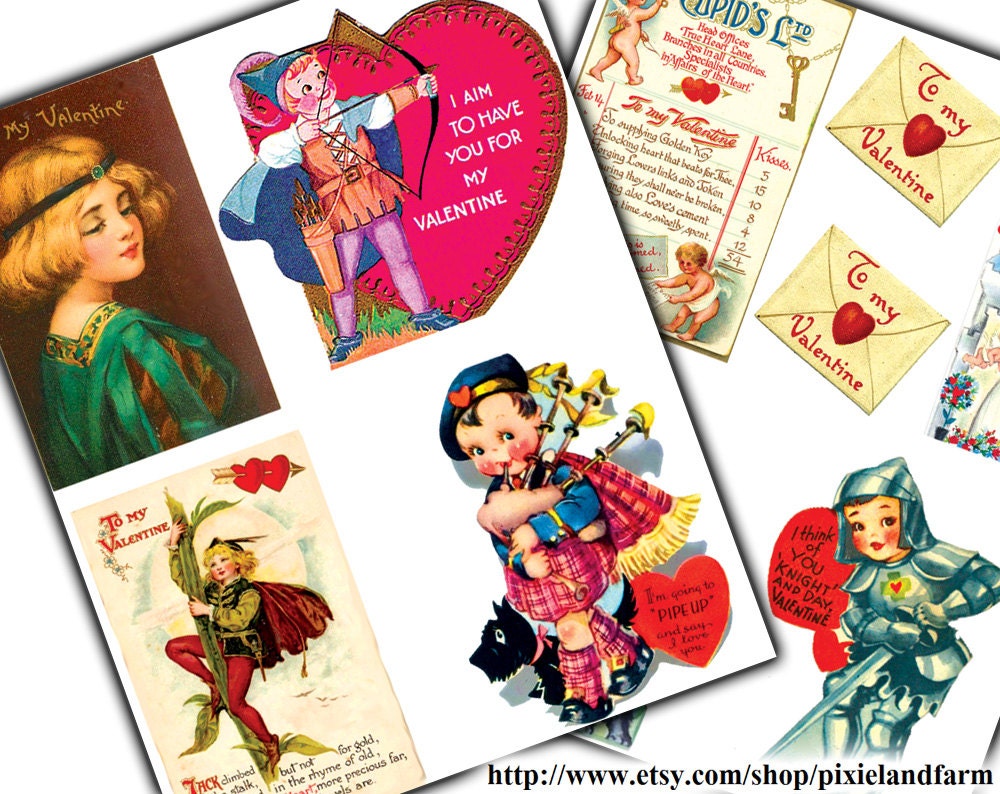 Medieval Valentine Vintage Printable Digital Download - Etsy