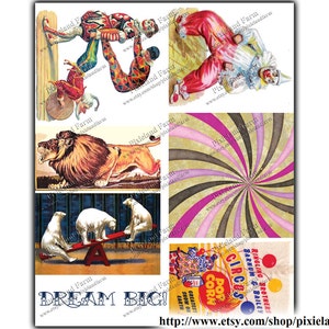 Vintage Circus Clip Art Printable Digital Download - Etsy