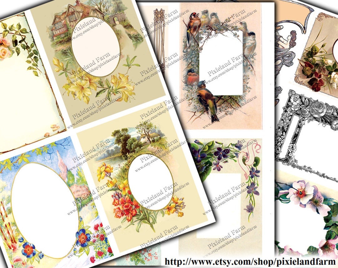 Frame Borders Vintage Clip Art Printable Digital Download - Etsy