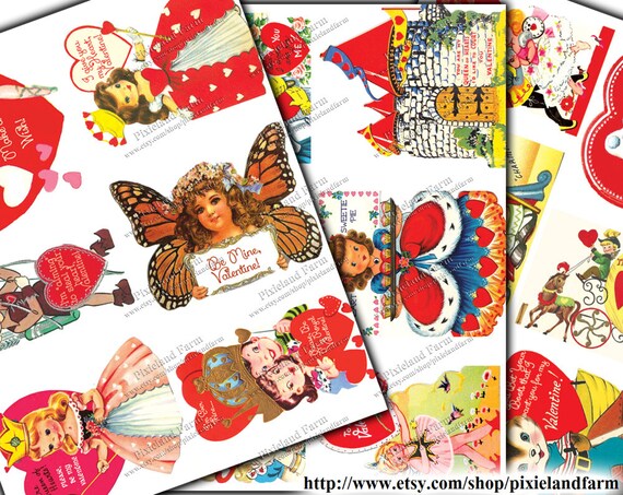 Fairytale Valentine Vintage Printable Digital Download | Etsy