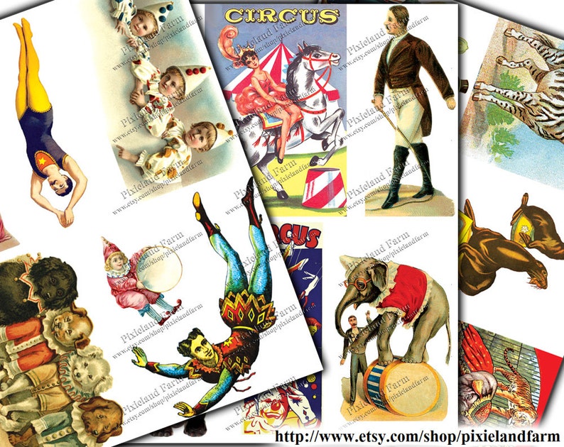 Vintage Circus Printable Digital Download - Etsy