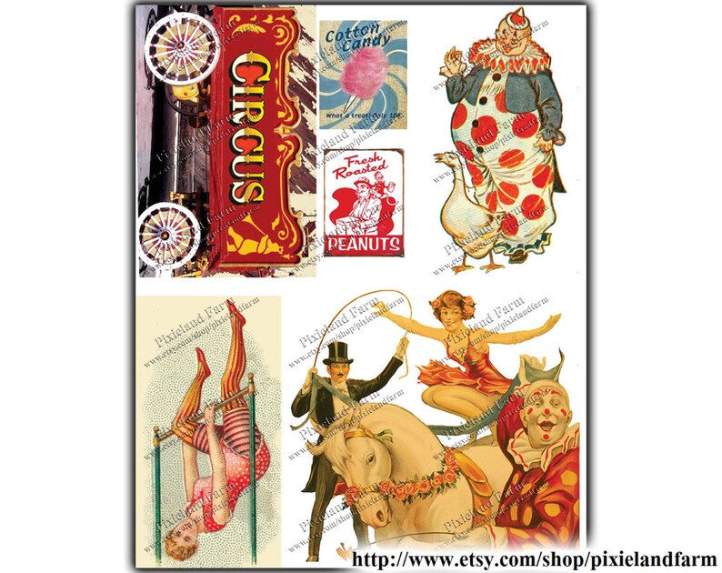 Vintage Circus Clip Art Printable Digital Download - Etsy