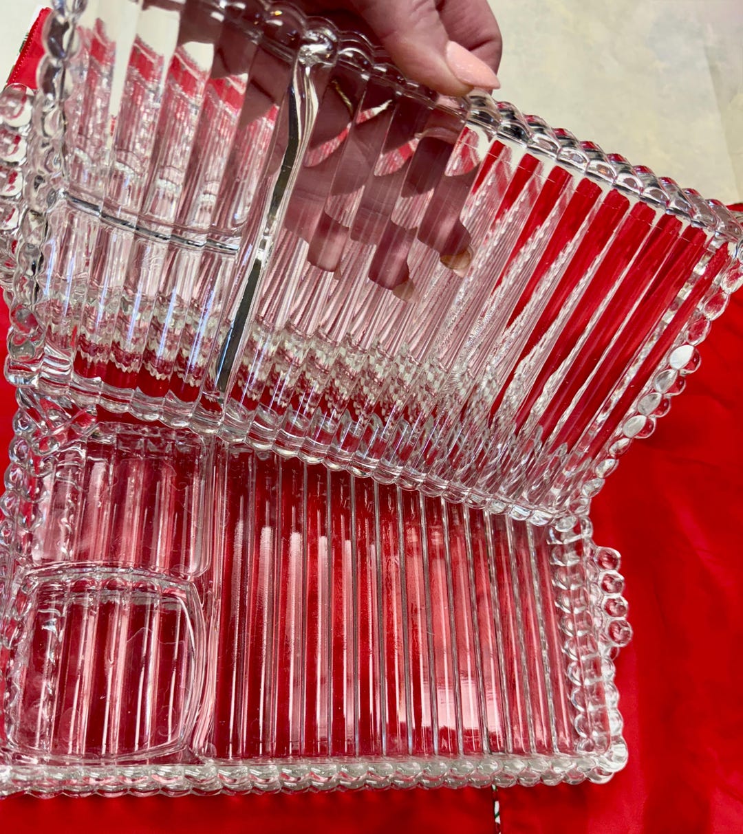 Set of 6 HAZEL ATLAS Snack Trays - Etsy