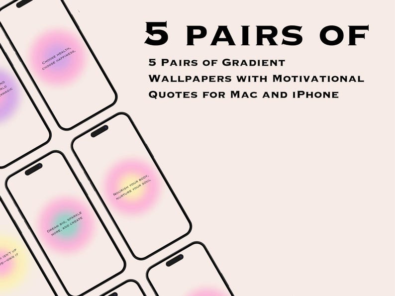 5 Pairs of Gradient Wallpapers With Motivational Quotes for Mac and ...
