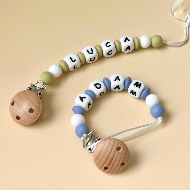Personalized Pacifier Clips, Baby Shower Gift, Custom Soother Clip ...