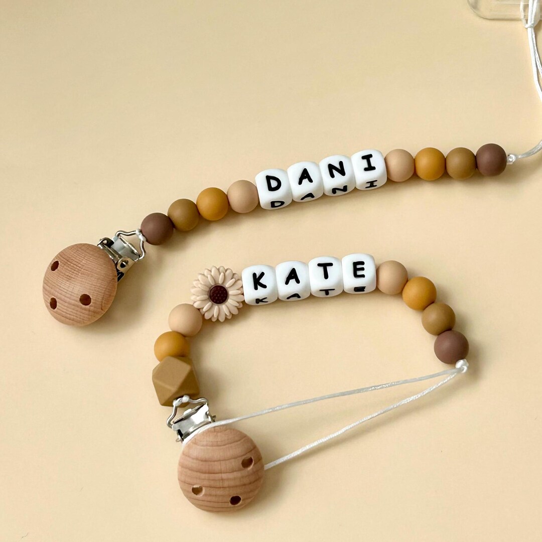 Personalized Pacifier Clips, Baby Shower Gift, Custom Soother Clip ...