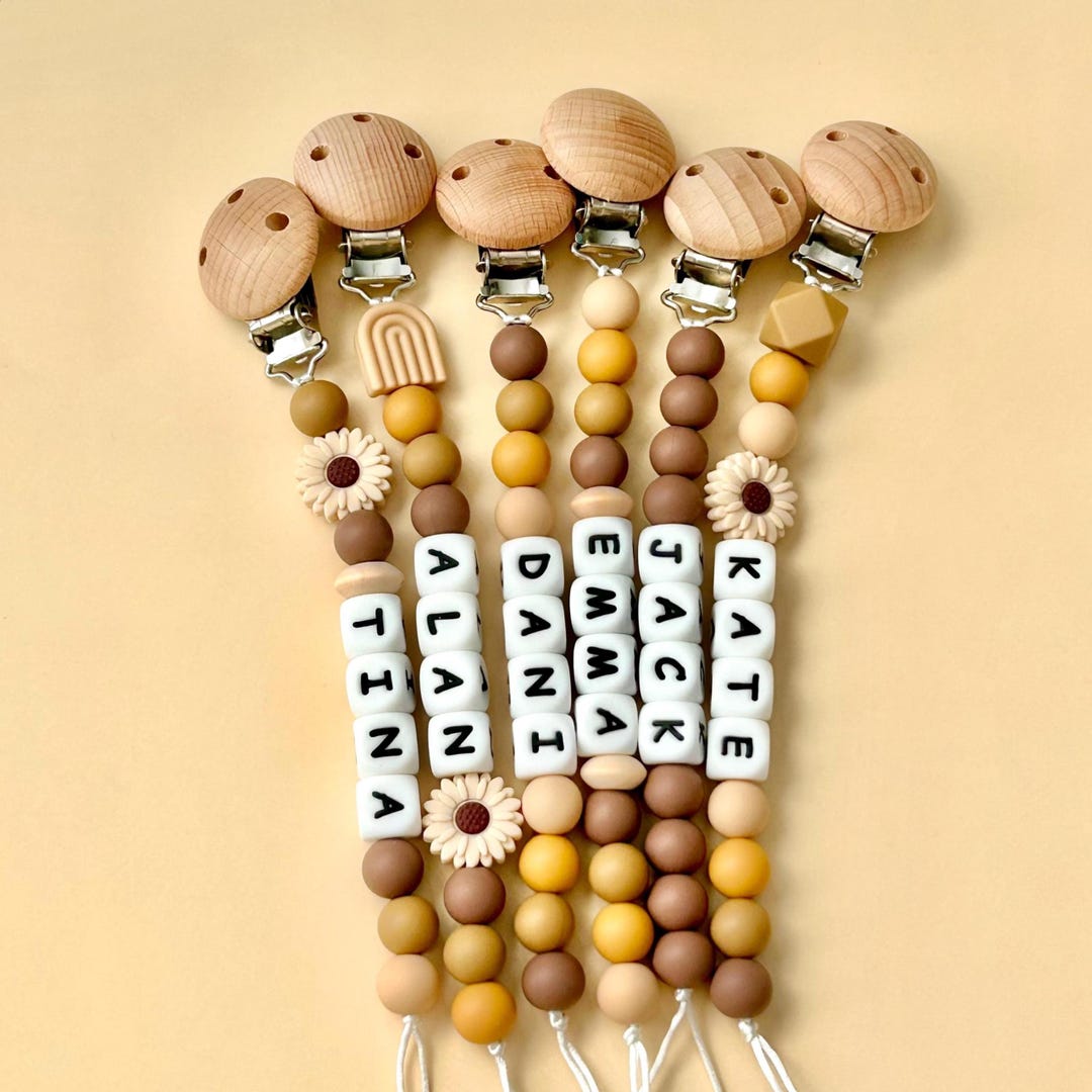Personalized Pacifier Clip, Baby Shower Gift, Custom Soother Clip ...