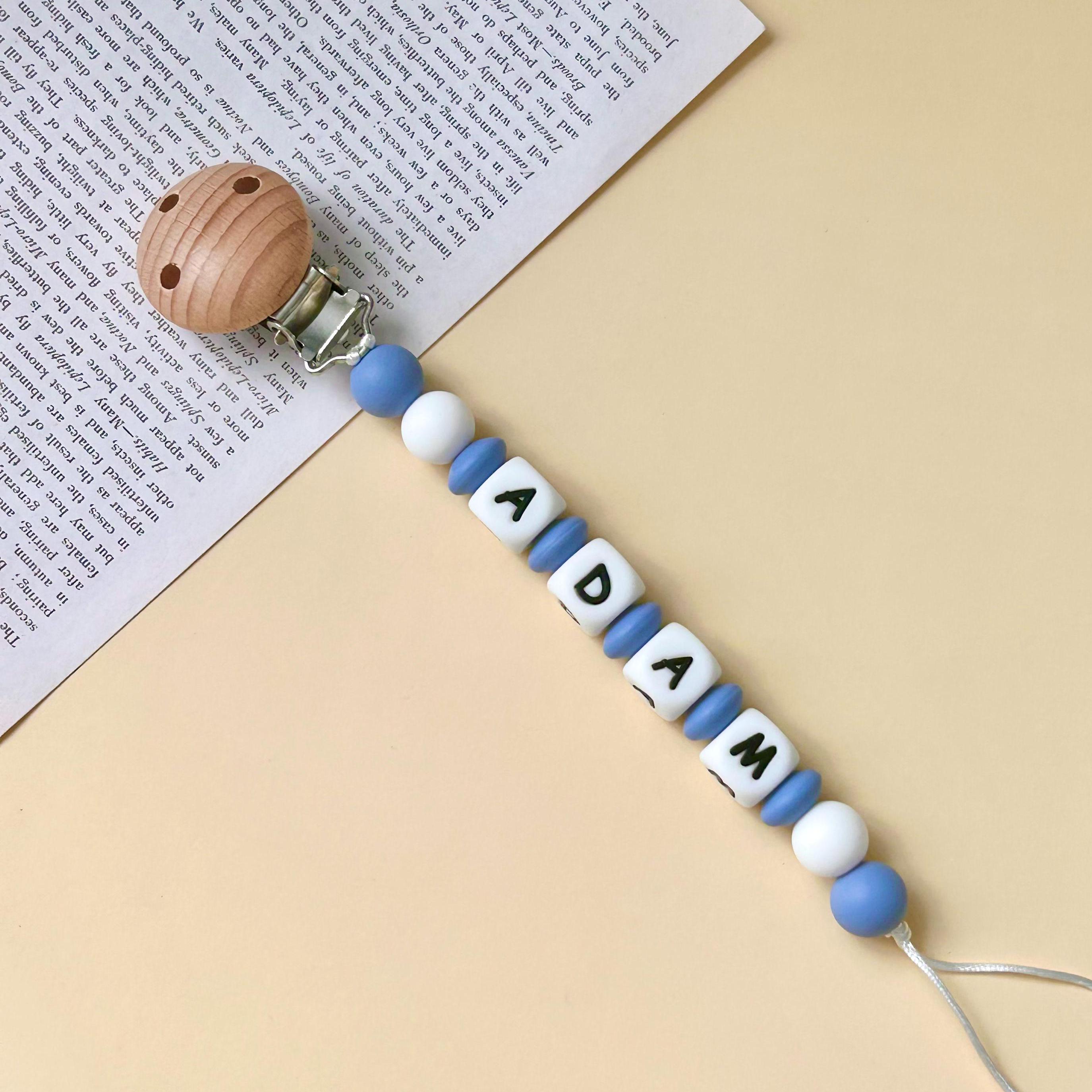 Personalized Pacifier Clips, Baby Shower Gift, Custom Soother Clip ...