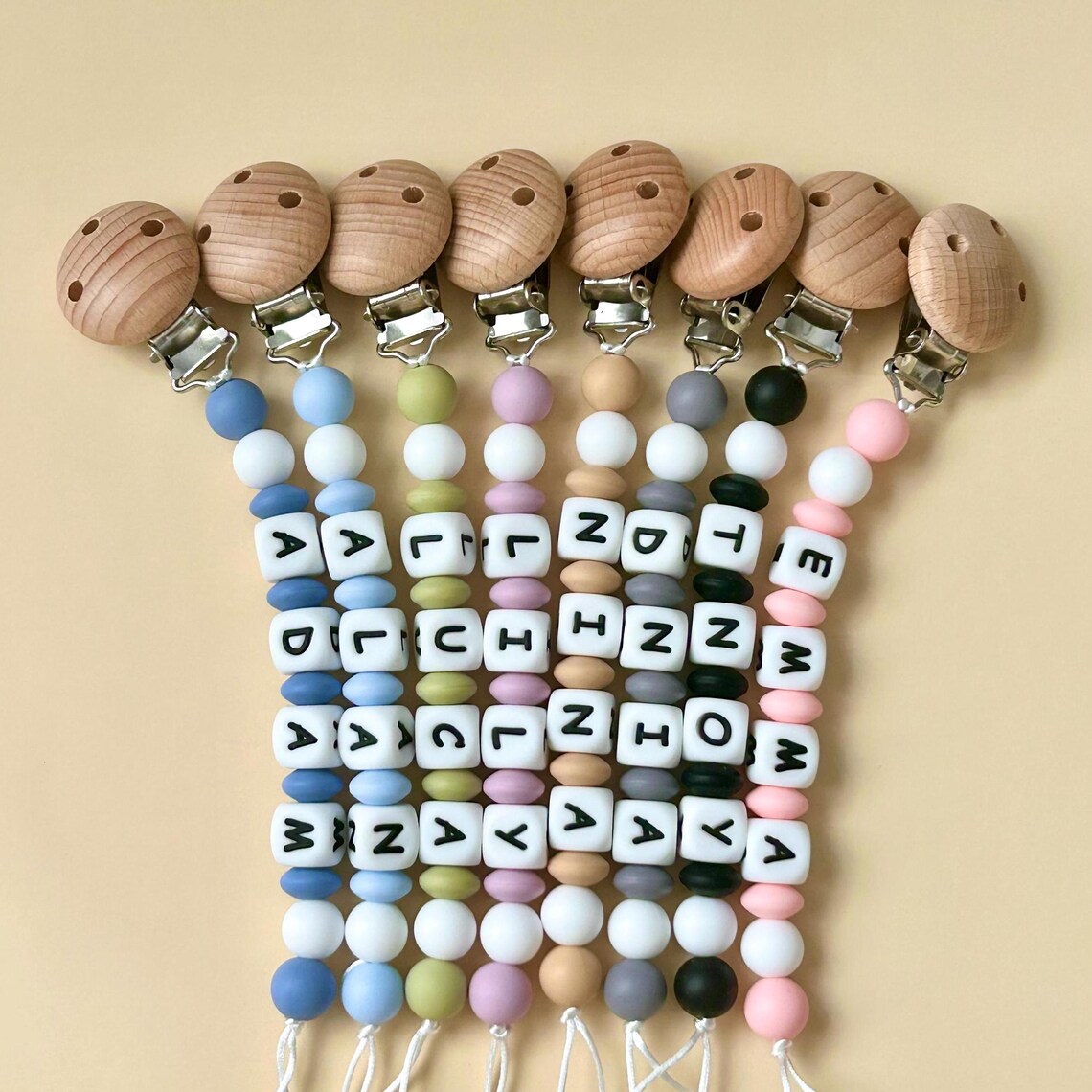 Personalized Pacifier Clips, Baby Shower Gift, Custom Soother Clip ...