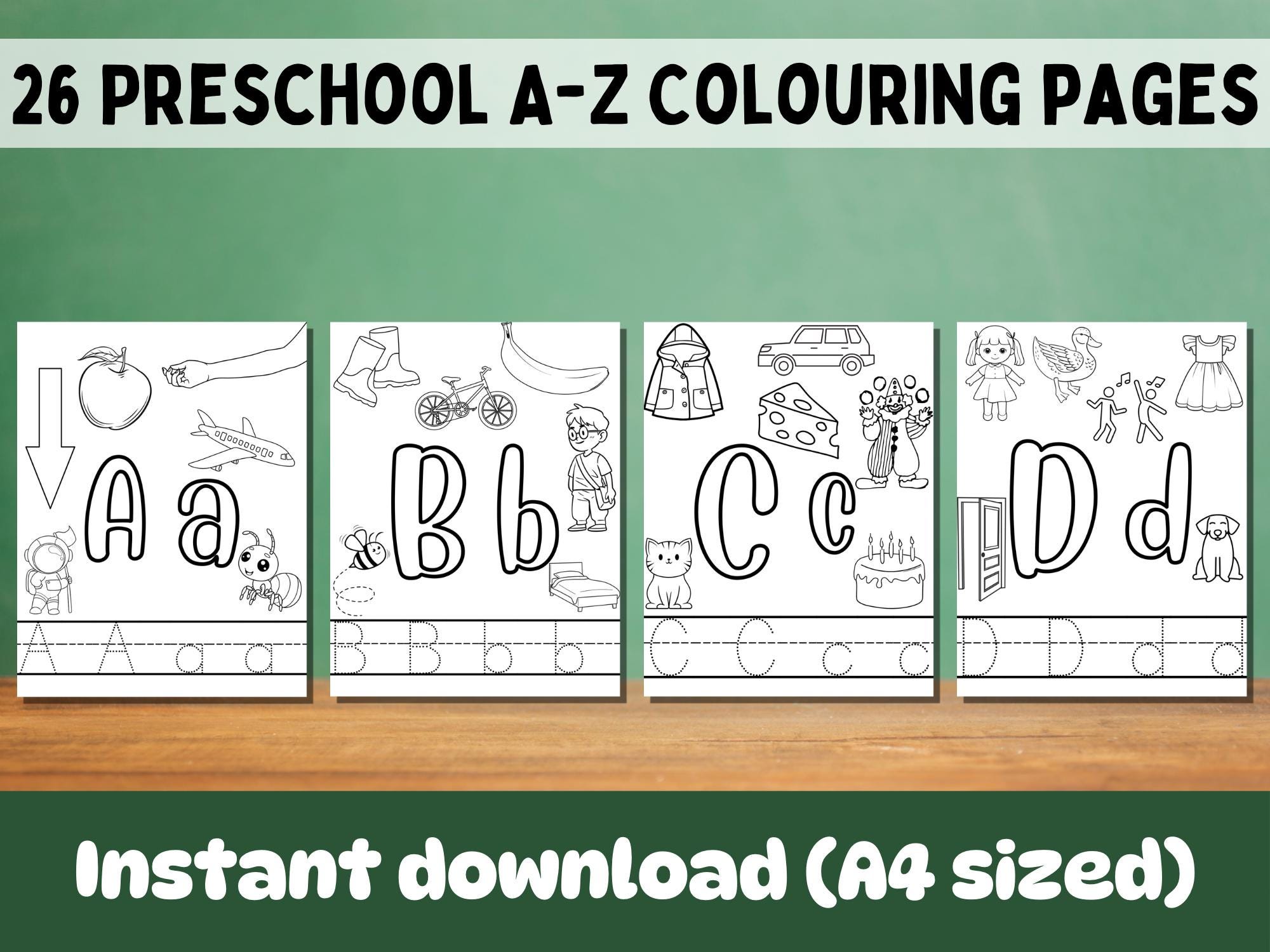 26 A-Z Colouring Pages | Alphabet Colouring Pages | Preschool Colouring ...