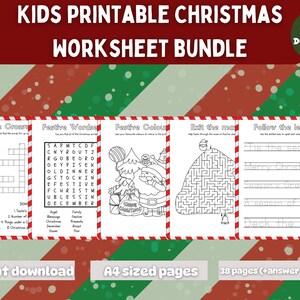 38 Printable Christmas Activities Bundle | Fun Printable Puzzles ...
