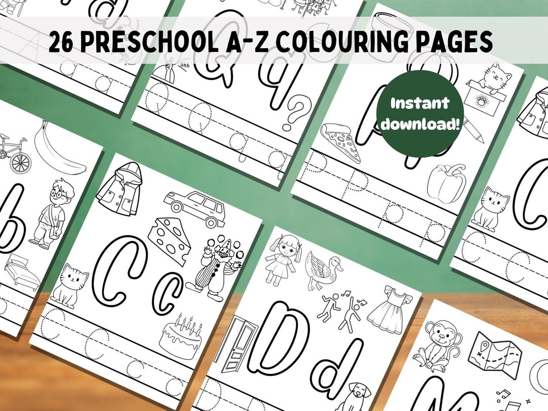 26 A-Z Colouring Pages | Alphabet Colouring Pages | Preschool Colouring ...