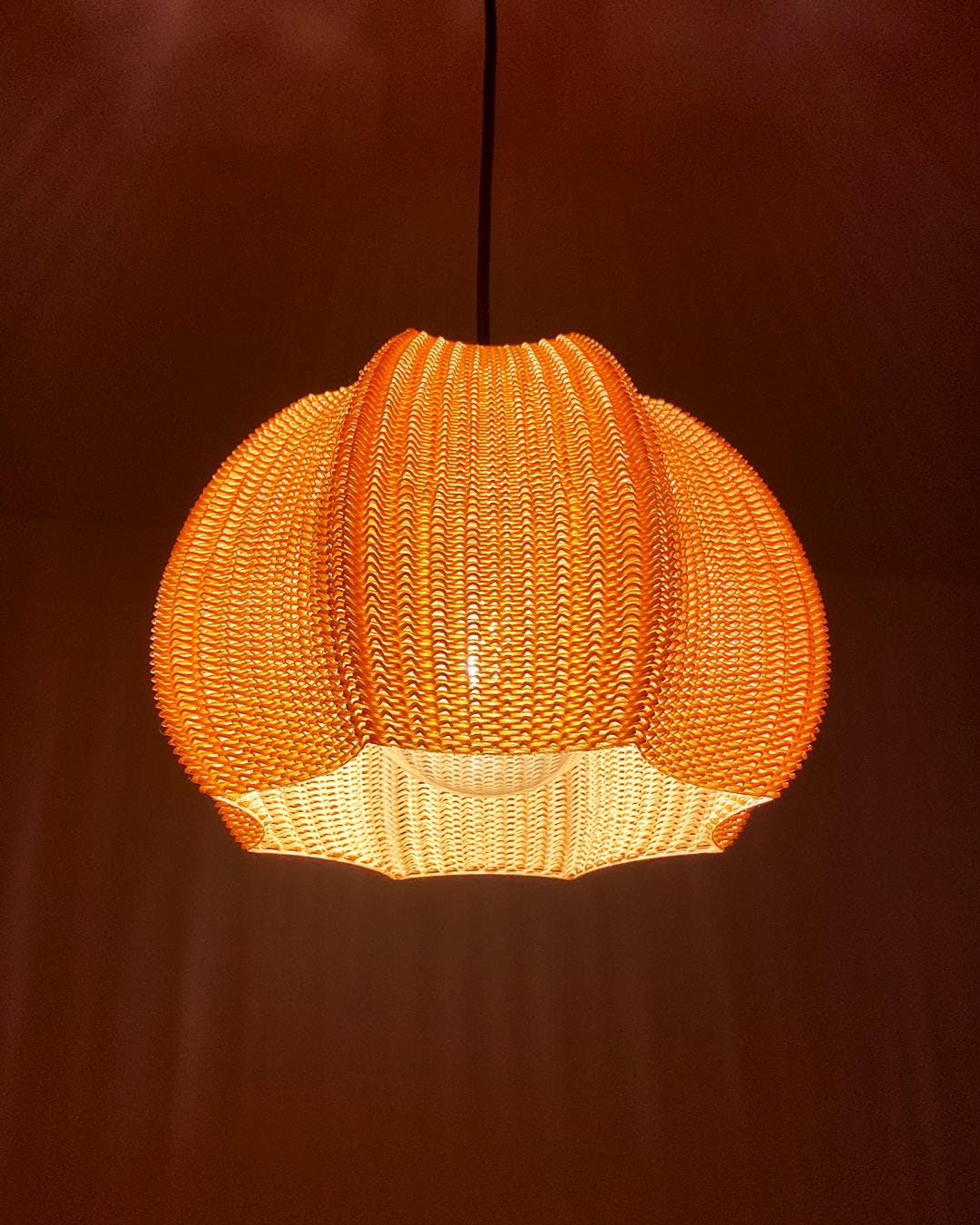 Marisa Lamp Shade - Modern Wavy Lampshade, Mid Century Ceiling Pendant ...