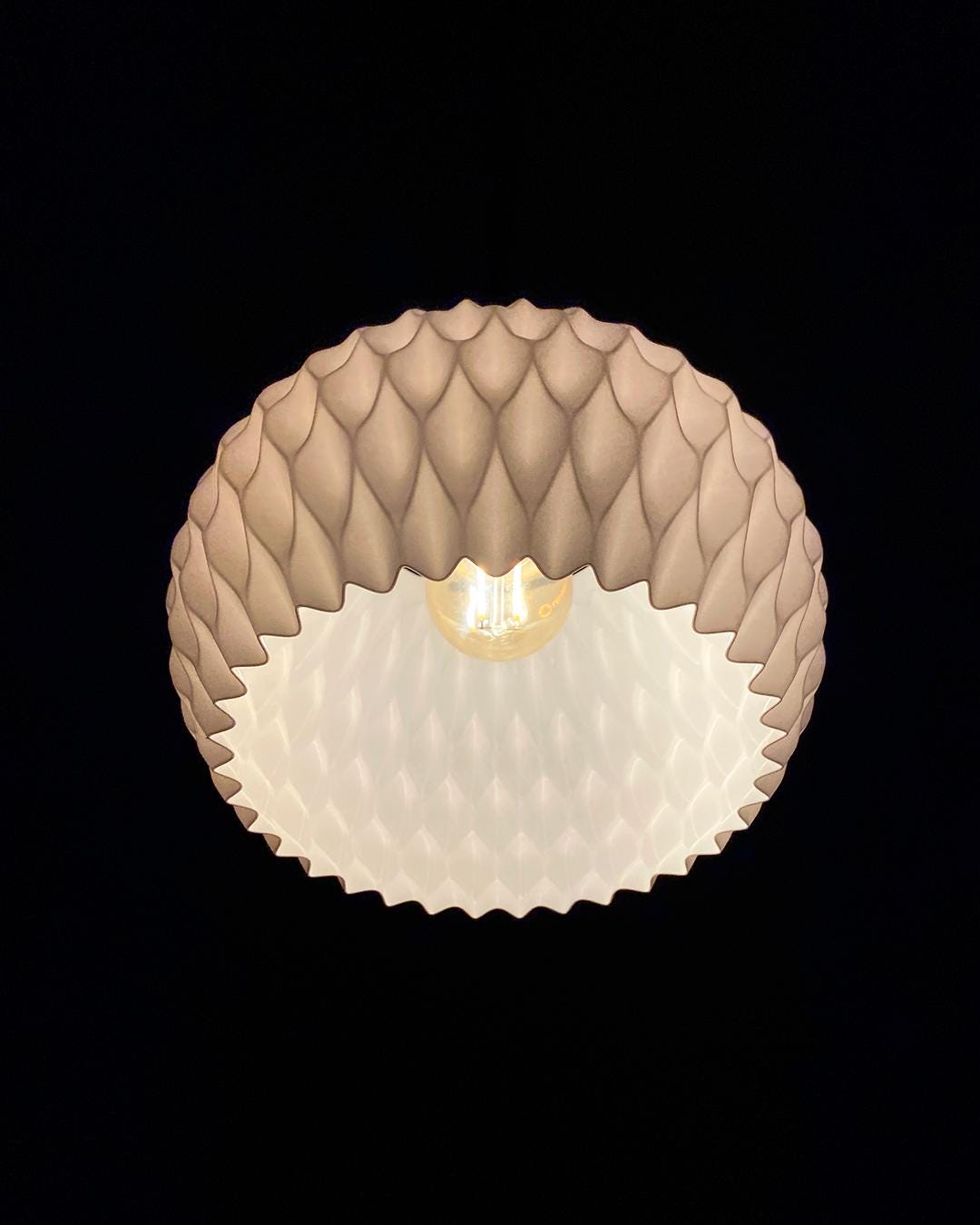 Wavy Pendant Lamp Shade: Mid Century Modern Accent Lighting - Etsy