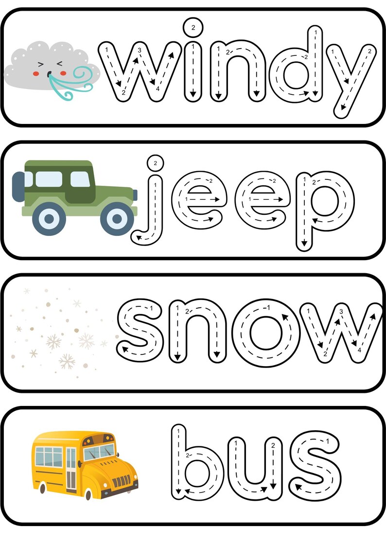 50 Printable Phonics Cards | Letter Writing Practice | Tracing Alphabet ...
