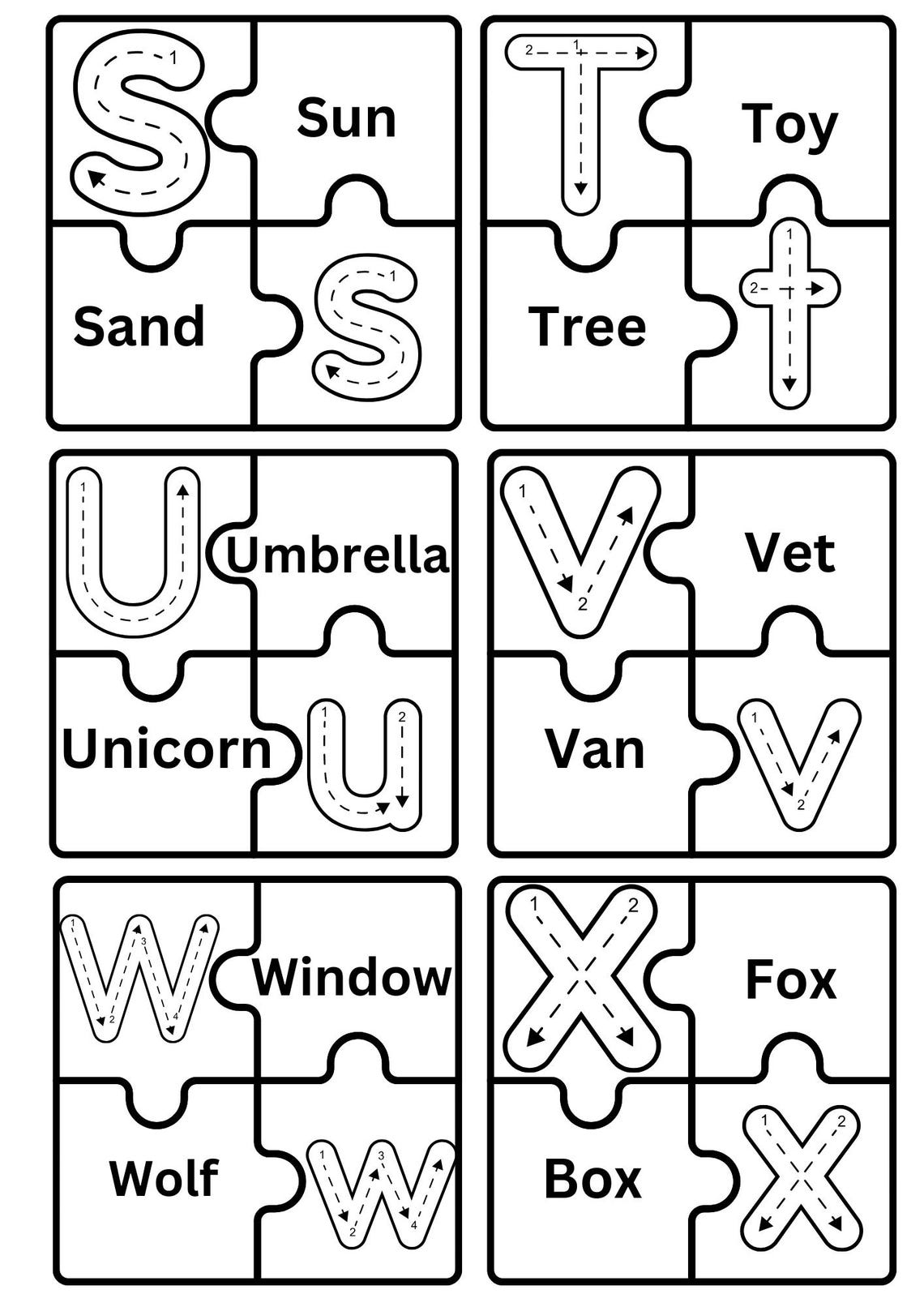 Fourteen Letters From M-Z Alphabet Puzzle - Educational ABC Puzzle for ...