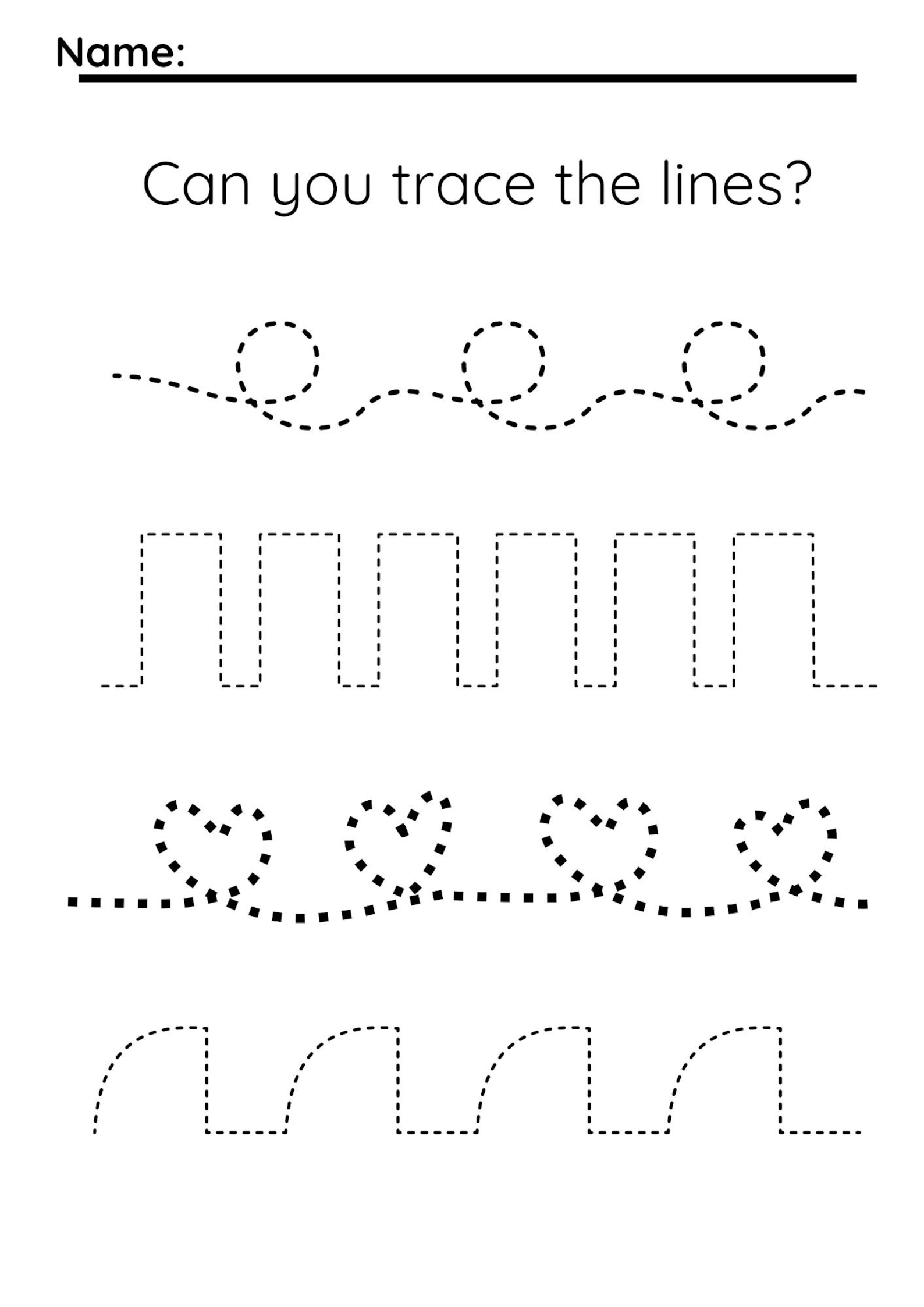 Tracing and Matching Activity Worksheets for Kids – 10 Fun Printable ...