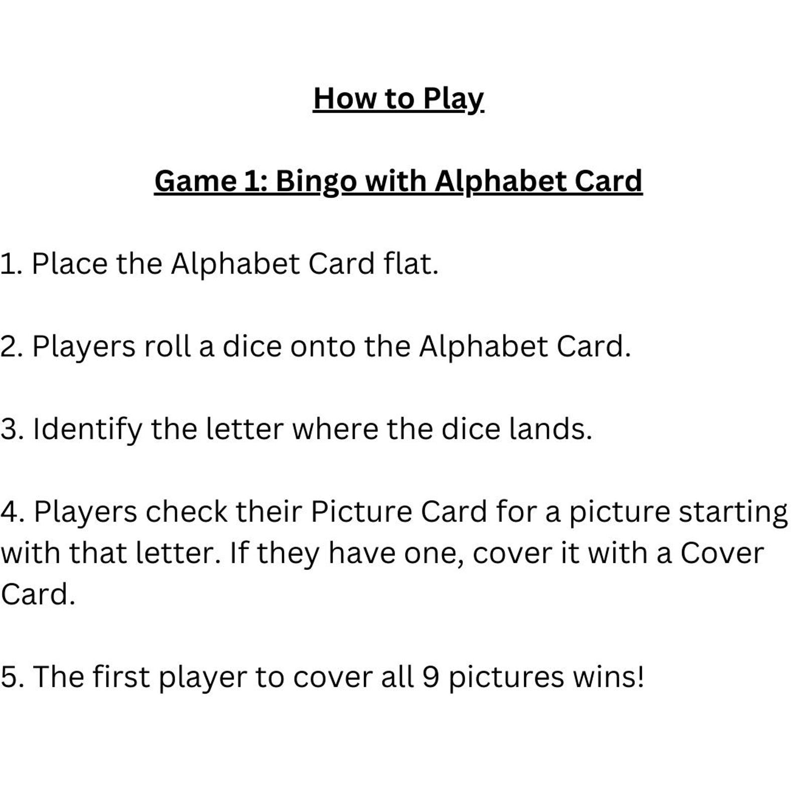 Alphabet Bingo Educational Game for Kids | Printable Learning Activity ...