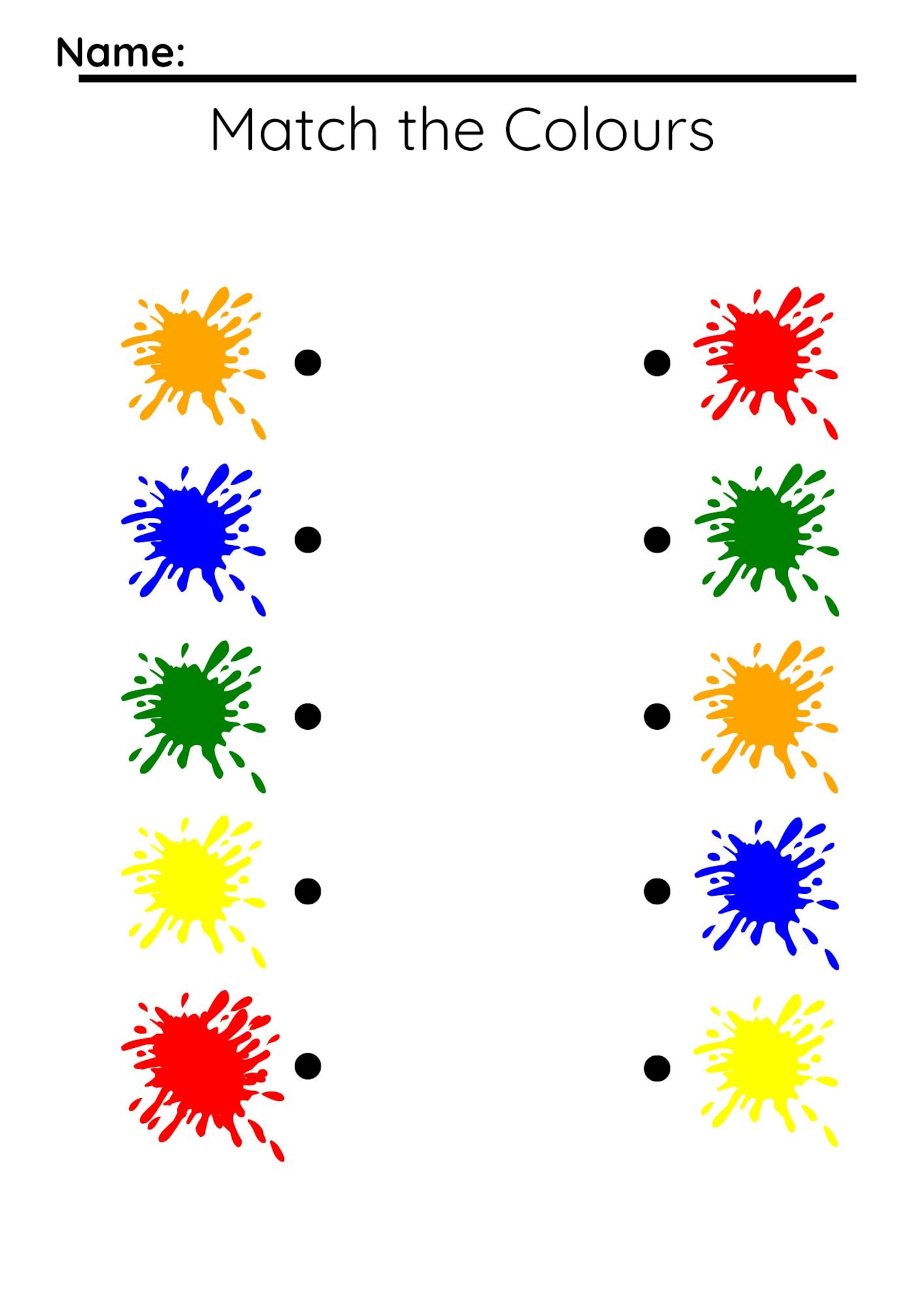 Tracing and Matching Activity Worksheets for Kids – 10 Fun Printable ...