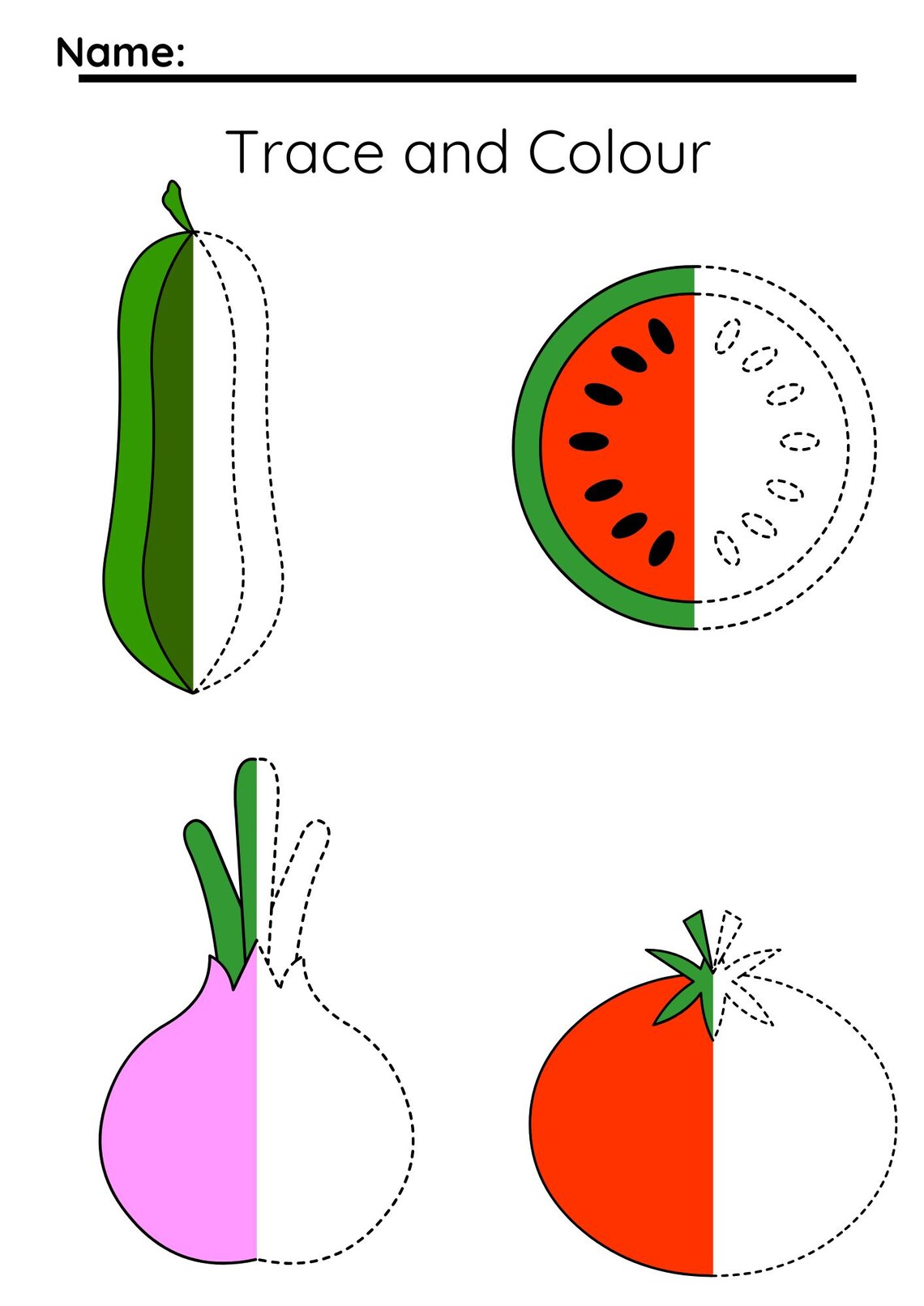 Tracing and Matching Activity Worksheets for Kids – 10 Fun Printable ...