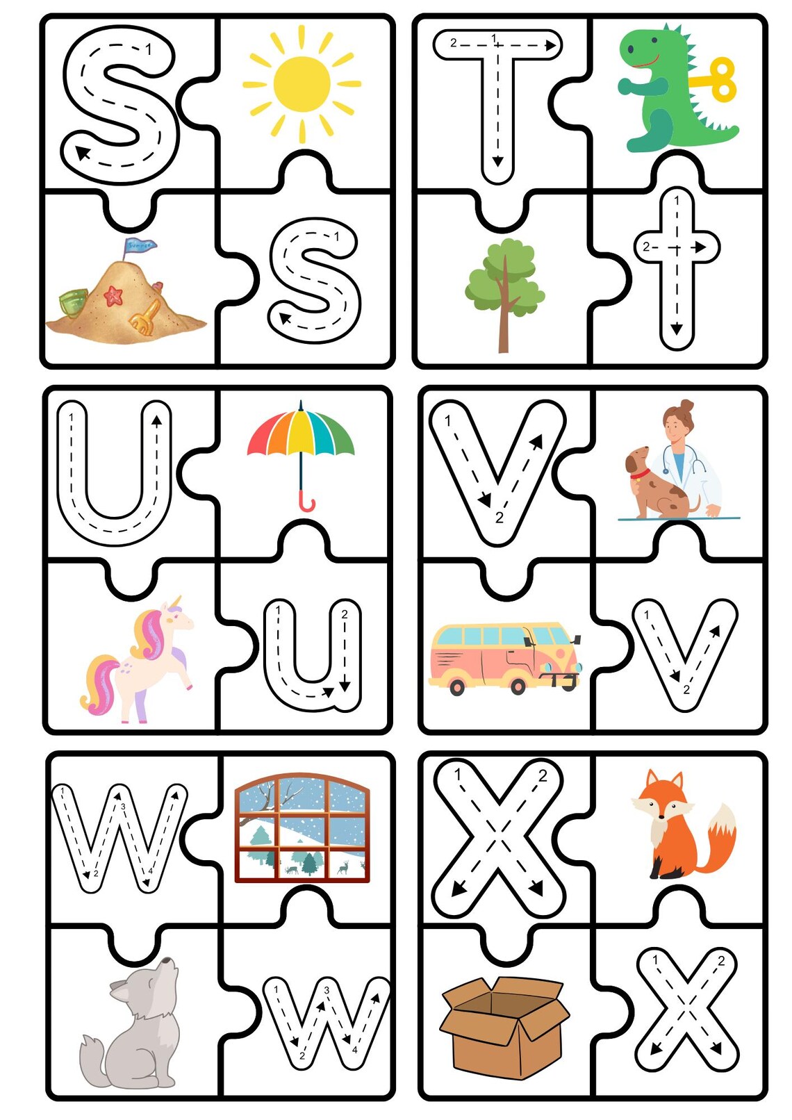 Fourteen Letters From M-Z Alphabet Puzzle - Educational ABC Puzzle for ...