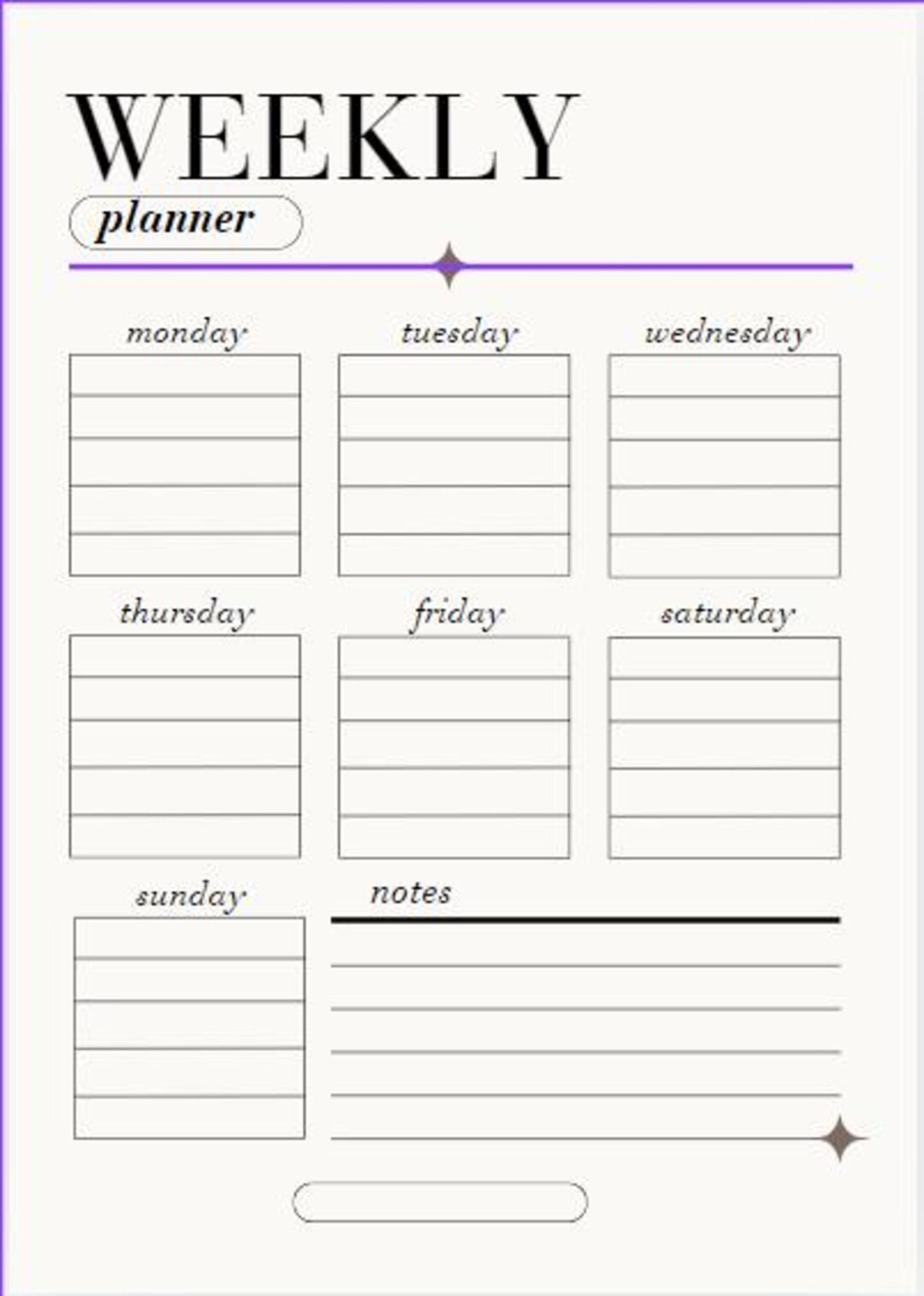 Simply Aesthetic Weekly Printable Planner - Etsy