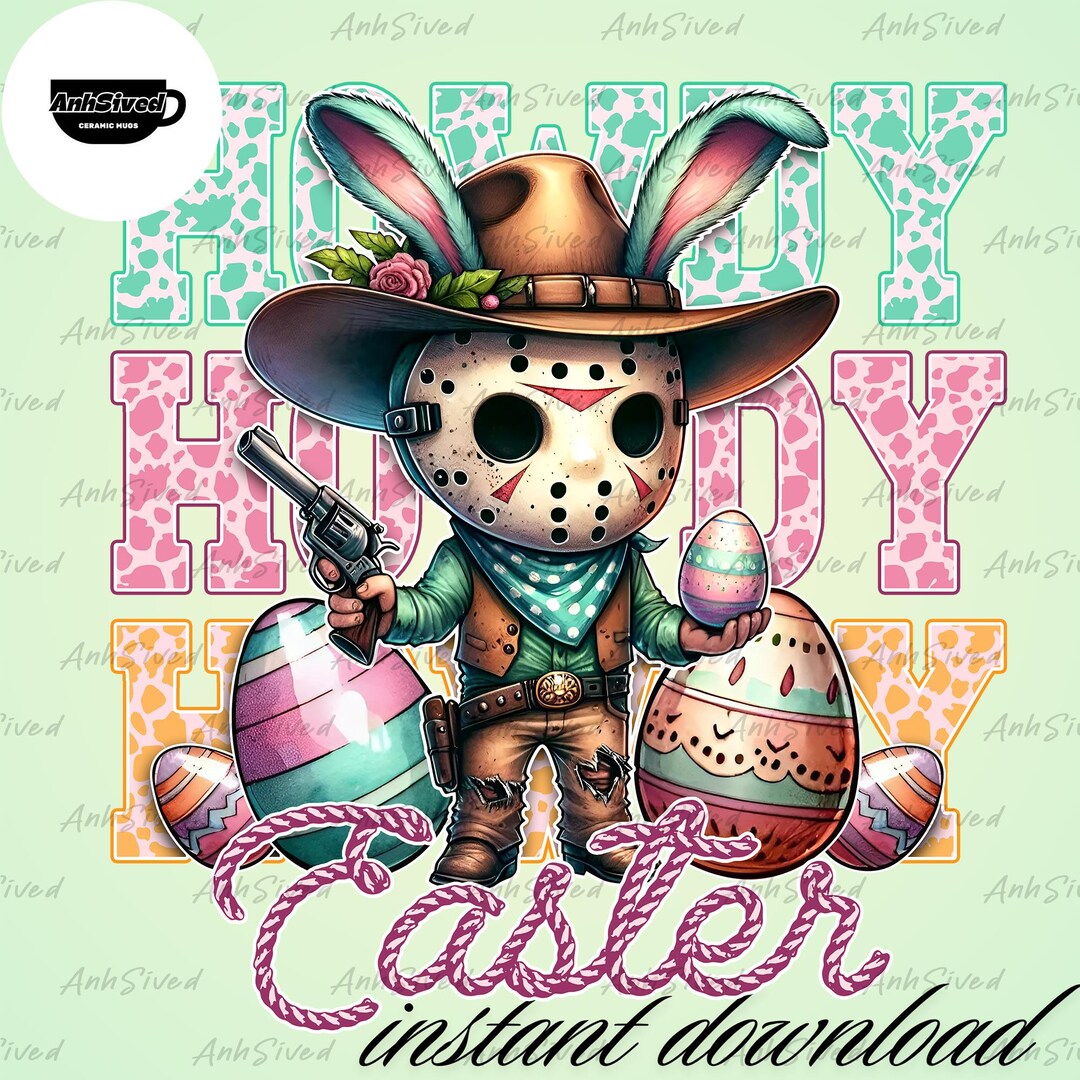 Howdy Easter Png, Horror Easter Png, Killer Easter Squad Png, Western ...