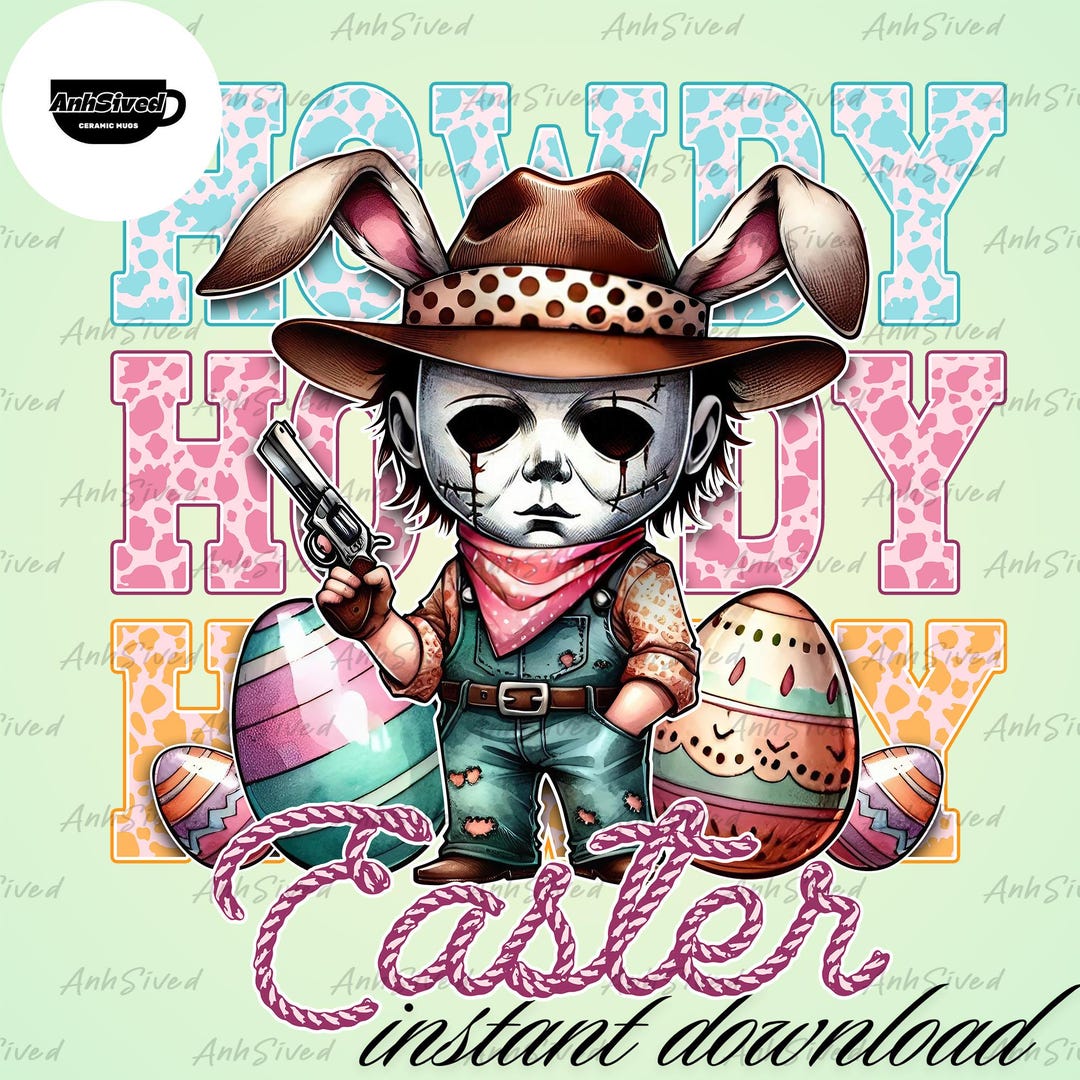 Howdy Easter Png, Horror Easter Png, Killer Easter Squad Png, Western ...