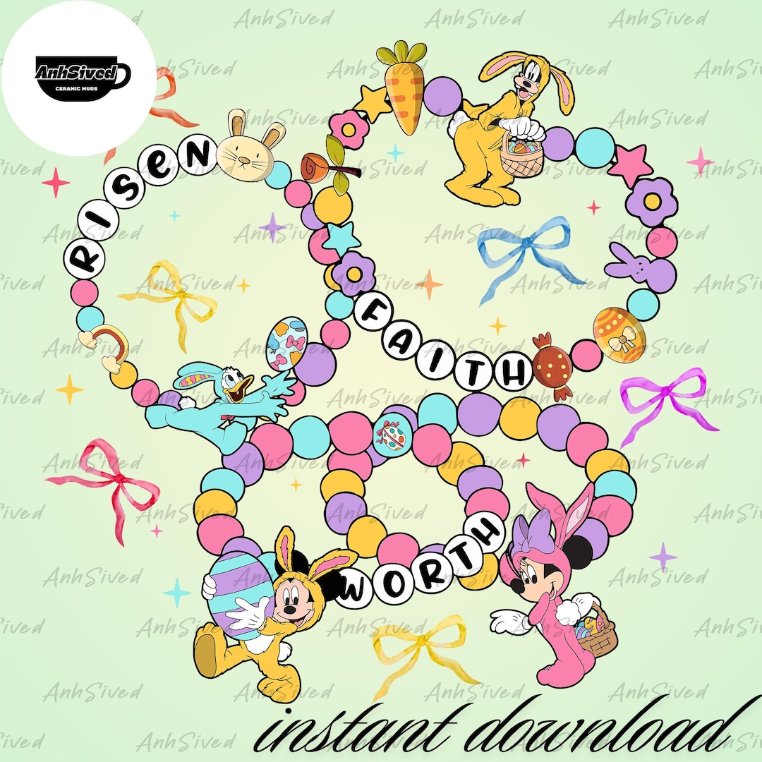 Easter Friendship Bracelet Png, Cartoon Mouse Easter Png, Cartoon ...
