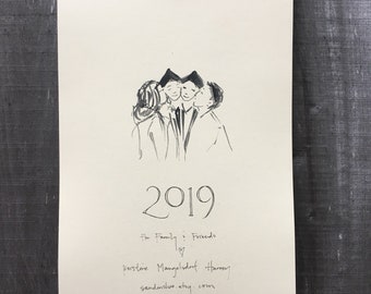 Hand drawn calendar | Etsy