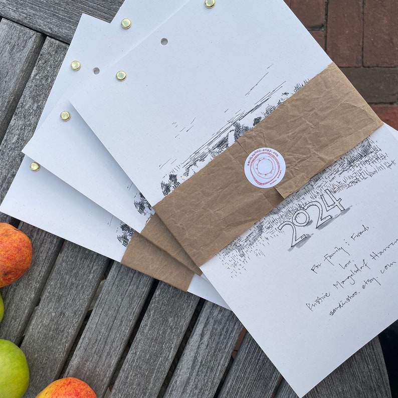 2025 Hand-drawn Wall Calendar - Etsy