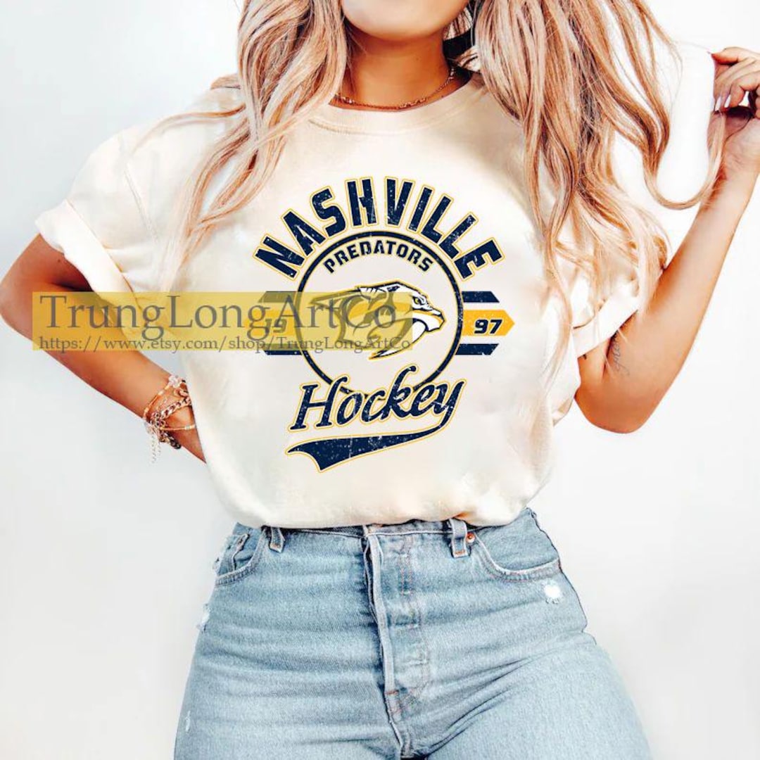 Vintage Nashville Predators Sweatshirt Crewneck, Vintage Predators ...