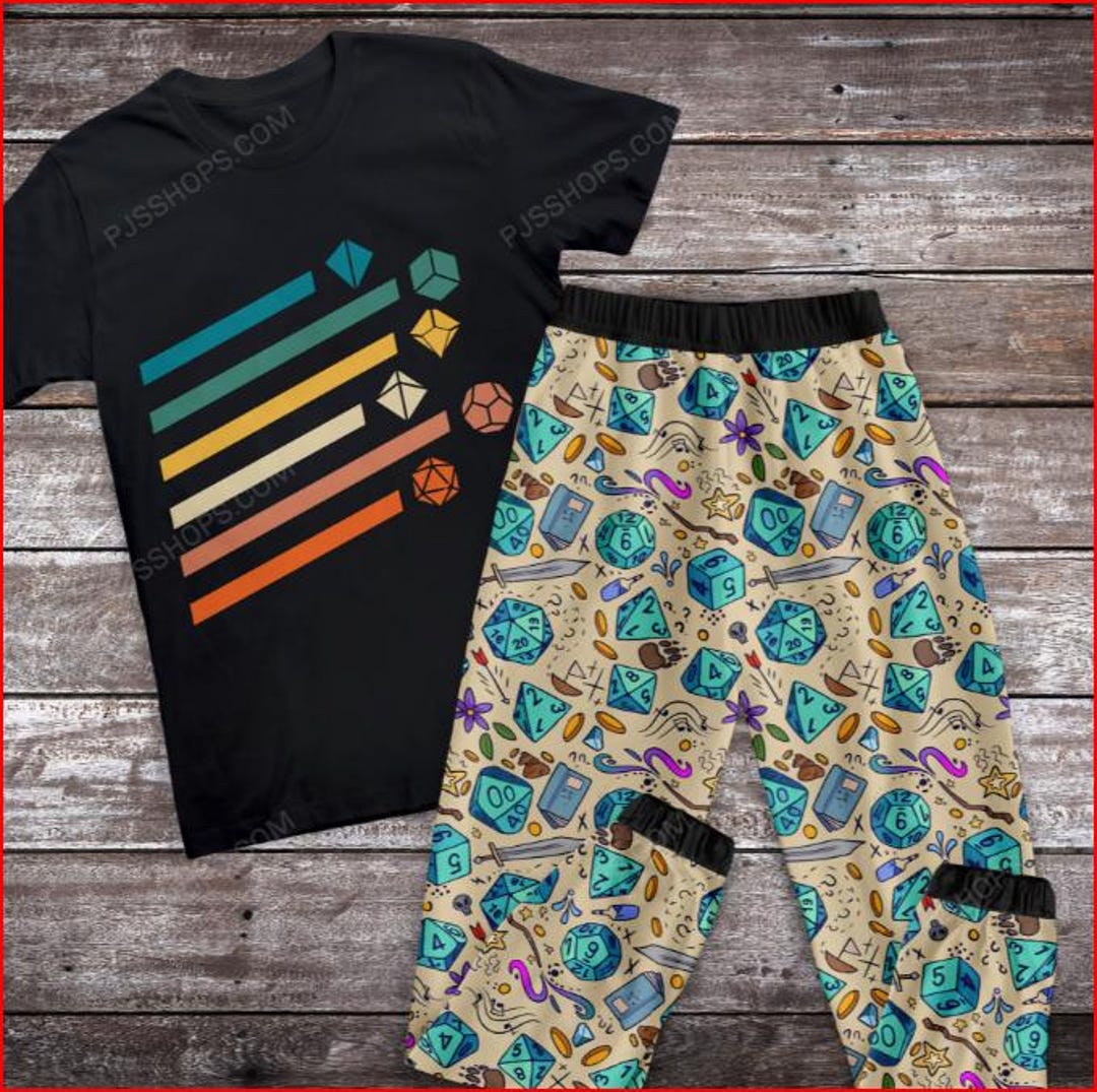 Dungeons and Dragons Pajamas Set, Personalized Family Pajamas, Family ...
